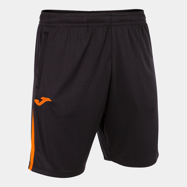 Joma Championship VII Short - Black/Orange - footballkitsdirect.com