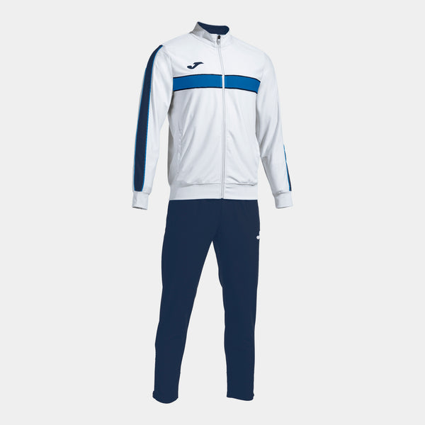Joma Victory Tracksuit - White/Dark Navy - footballkitsdirect.com