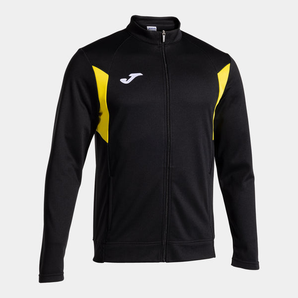 Joma Winner III Tracksuit Top - Black/Yellow - footballkitsdirect.com