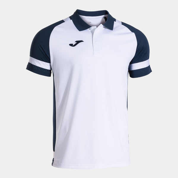 Joma Lider Polo - White/Dark Navy - footballkitsdirect.com