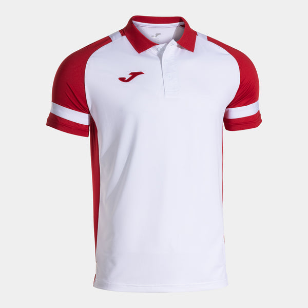 Joma Lider Polo - White/Red - footballkitsdirect.com