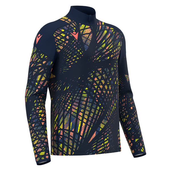 Macron Starfall 1/4 Zip - Navy/Nest - footballkitsdirect.com