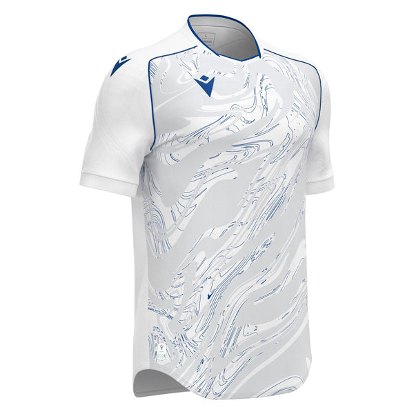 Macron Arcane Eco Shirt - White/Royal Blue - footballkitsdirect.com