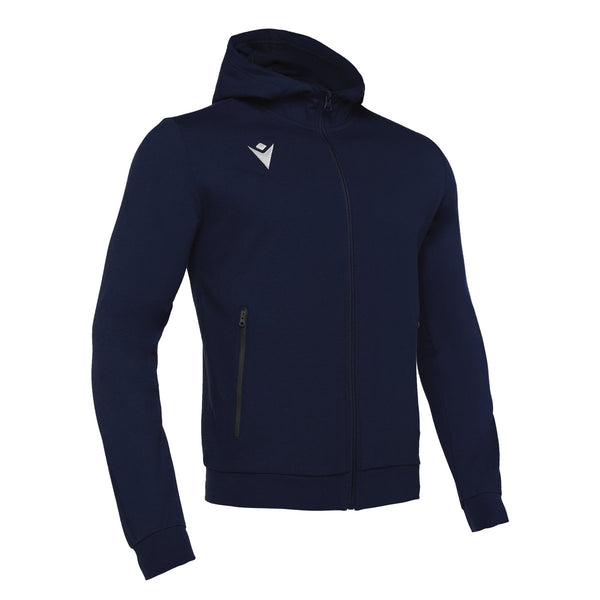 Macron Cello Full Zip Hooded Sweatshirt - Navy - footballkitsdirect.com