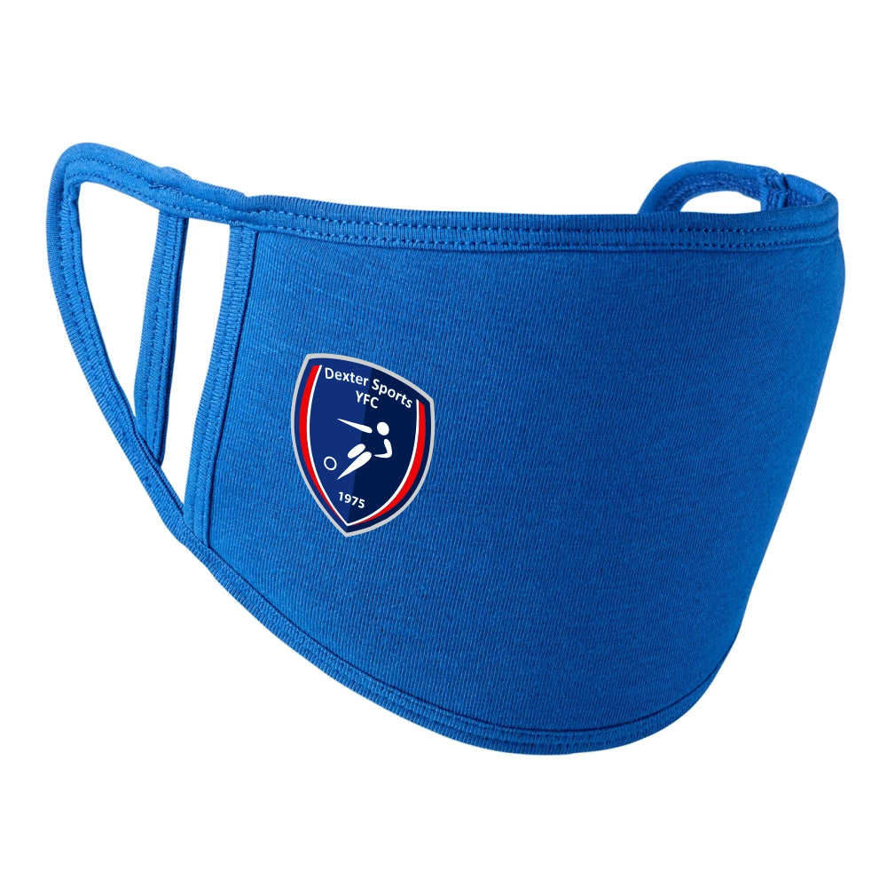 Dexter Sports Face Mask Royal Blue with Badge - footballkitsdirect.com